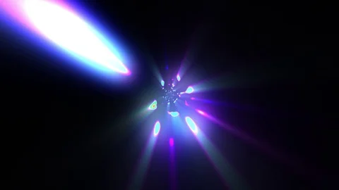 Fast Hyper Warp Neon Lights Rotating Tun... | Stock Video | Pond5