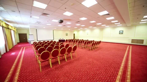 Fast motion of empty conference hall wit... | Stock Video | Pond5