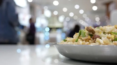 Fast motion of people eating foods at fo... | Stock Video | Pond5
