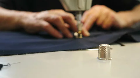 Fast movement of sewing machine needle, ... | Stock Video | Pond5