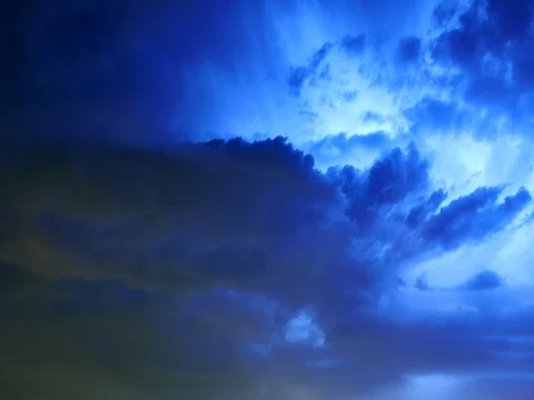 Fast movement of storm clouds with flash... | Stock Video | Pond5