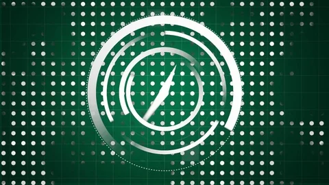 Fast moving clock on a green background | Stock Video | Pond5