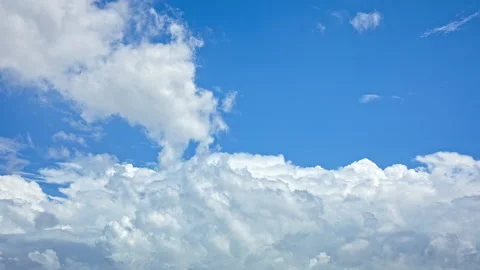 Fast moving clouds on the blue sky. Sky ... | Stock Video | Pond5