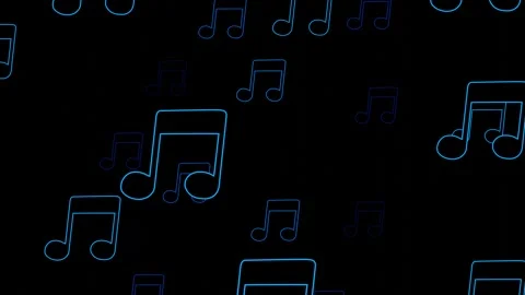 Fast moving music notes vj loop animatio... | Stock Video | Pond5
