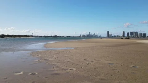 Fast revealing view of a natural sand is... | Stock Video | Pond5