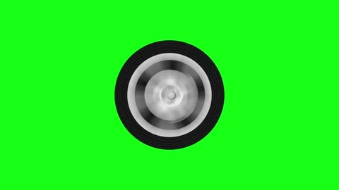 Fast rotating tire Animation 4K with Gre... | Stock Video | Pond5