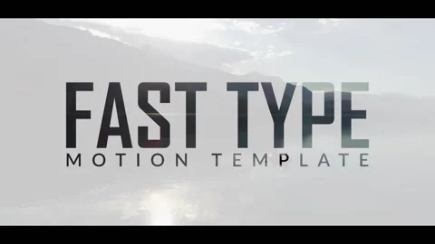 Fast Type Overlay ~ After Effects Template #146011671