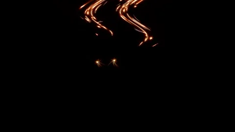 Fast wavy fireworks, sparks, from top to... | Stock Video | Pond5