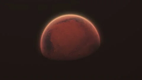 Fast Zoom to Red Planet Mars with Sun Fl... | Stock Video | Pond5