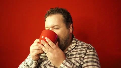 Fat man swearing and crying. | Stock Video | Pond5