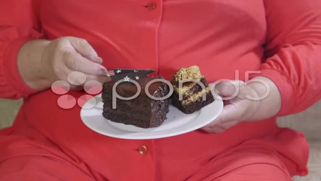 Really Fat Person Eating Cake