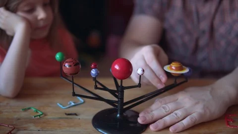 Father and cute child make a model of th... | Stock Video | Pond5