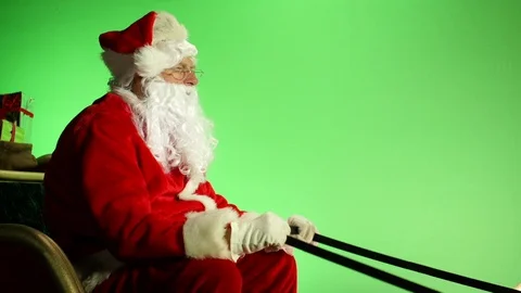 Santa Sleigh Green Screen Stock Video Footage | Royalty Free Santa ...