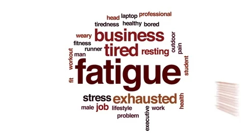 Fatigue animated word cloud, text design... | Stock Video | Pond5