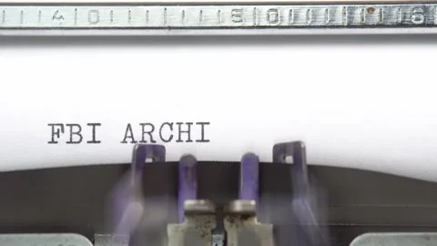 FBI archives phrase closeup being typing... | Stock Video | Pond5