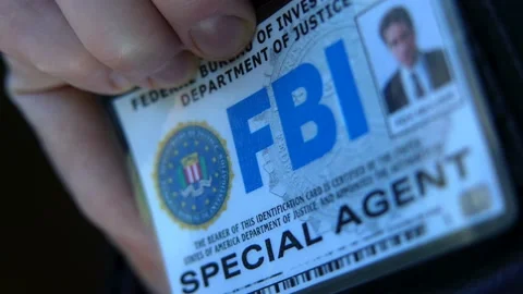 FBI Identity Badge Shown By Officer | Stock Video | Pond5