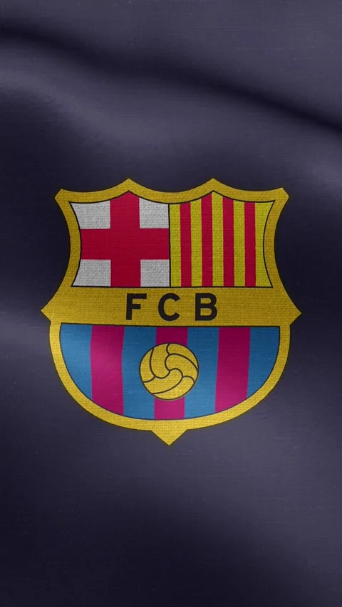 FC Barcelona Spain Purple Vertical Logo ... | Stock Video | Pond5