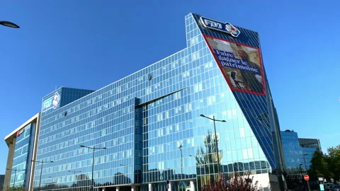 FDJ headquarters building near Paris Fra... | Stock Video | Pond5