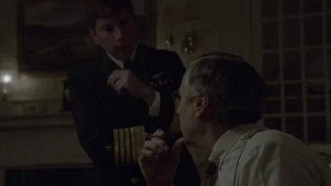 FDR smoking in his office, World War II,... | Stock Video | Pond5