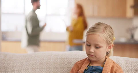 Fear, divorce and parents fighting with ... | Stock Video | Pond5