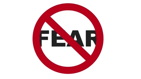 FEAR prohibition symbol, refuse sign ani... | Stock Video | Pond5