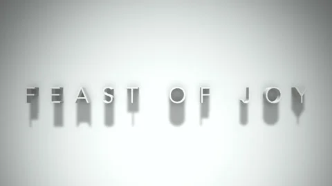 feast of joy 3D title animation white te... | Stock Video | Pond5