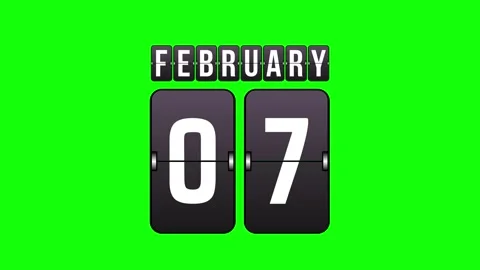 February Calendar Flip Board Animation o... | Stock Video | Pond5