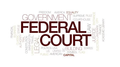 Federal court animated word cloud, text ... | Stock Video | Pond5