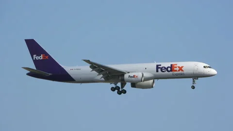 FedEx Cargo Plane In Flight Against Sunn... | Stock Video | Pond5