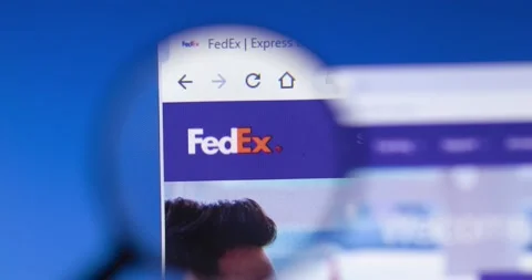 FedEx Express company website page logo ... | Stock Video | Pond5