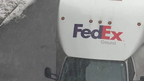 FedEx Federal express white delivery tru... | Stock Video | Pond5
