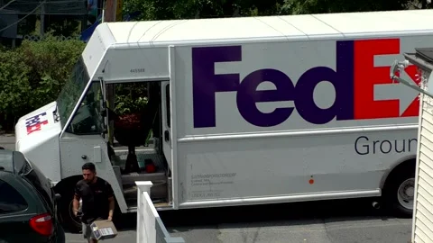 Fedex Truck For Cargo Package Stock Footage ~ Royalty Free Stock Videos ...