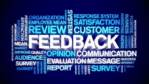 Feedback animated word cloud,tag animati... | Stock Video | Pond5