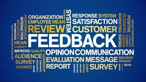 Feedback animated word cloud,tag animati... | Stock Video | Pond5