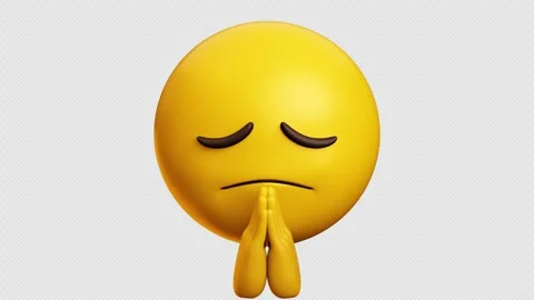 feel guilty, Sorry face emoji, 3d emotic... | Stock Video | Pond5