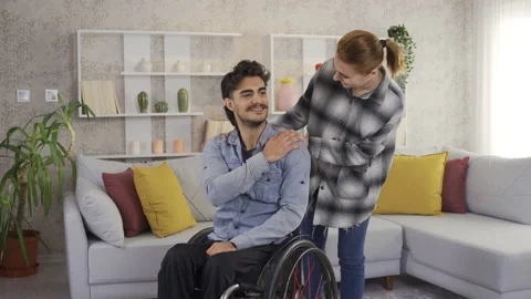 Feeling bad, the disabled teenager is he... | Stock Video | Pond5