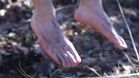 Feet of Man Being Hung | Stock Video | Pond5