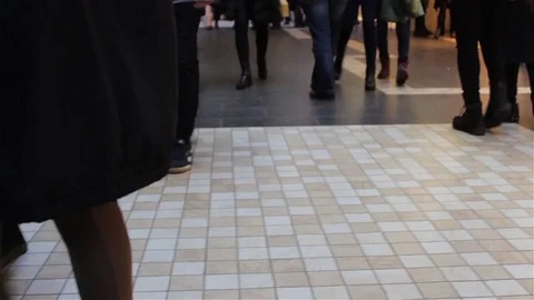 feet of people shopping mall | Stock Video | Pond5