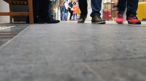Feet of people walking in a shopping mal... | Stock Video | Pond5