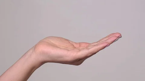Female adult outstretched caucasian hand... | Stock Video | Pond5