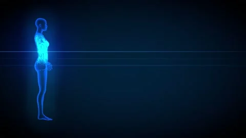 female body side view - x-ray scan with ... | Stock Video | Pond5