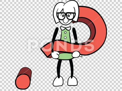 Female cartoon holding question mark: Royalty Free #289799102
