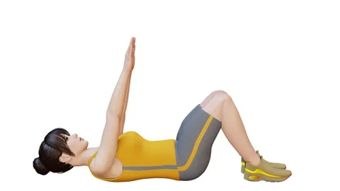 Female Character animation doing Long Ar... | Stock Video | Pond5