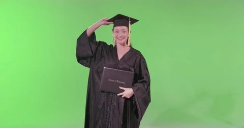 Female College University Graduate on Gr... | Stock Video | Pond5
