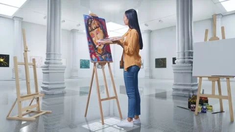 Female Crossing Arms And Thinking While ... | Stock Video | Pond5