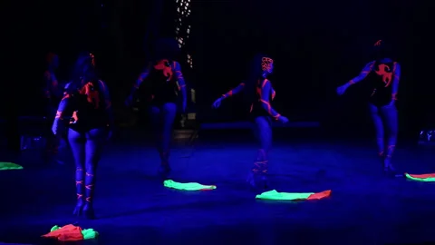 Female Dancers in a coreography during c... | Stock Video | Pond5