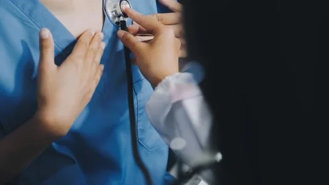 Female Visible Heartbeat Stock Video Footage | Royalty Free Female ...