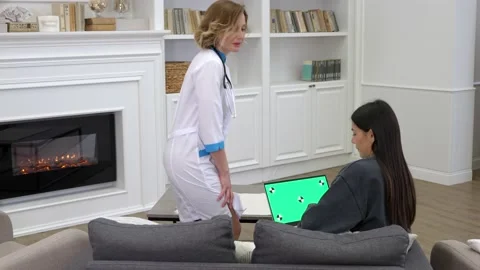 Female doctor explaining to patient medi... | Stock Video | Pond5