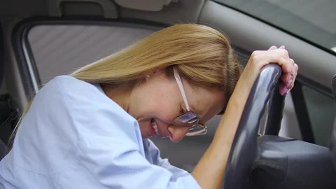 Crying Driver Stock Footage ~ Royalty Free Stock Videos | Pond5