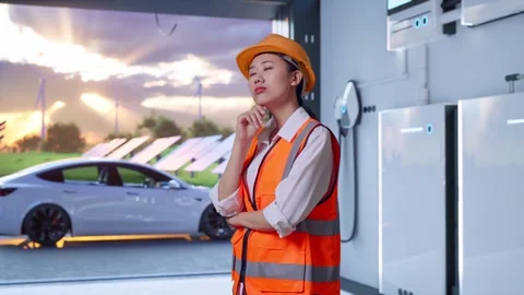 Female Engineer Thinking About Something... | Stock Video | Pond5